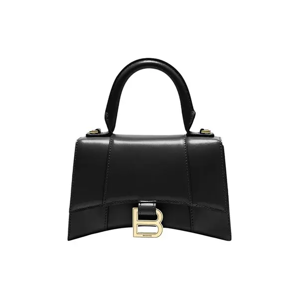 Balenciaga Hourglass Xs Top Handle Bag - Black