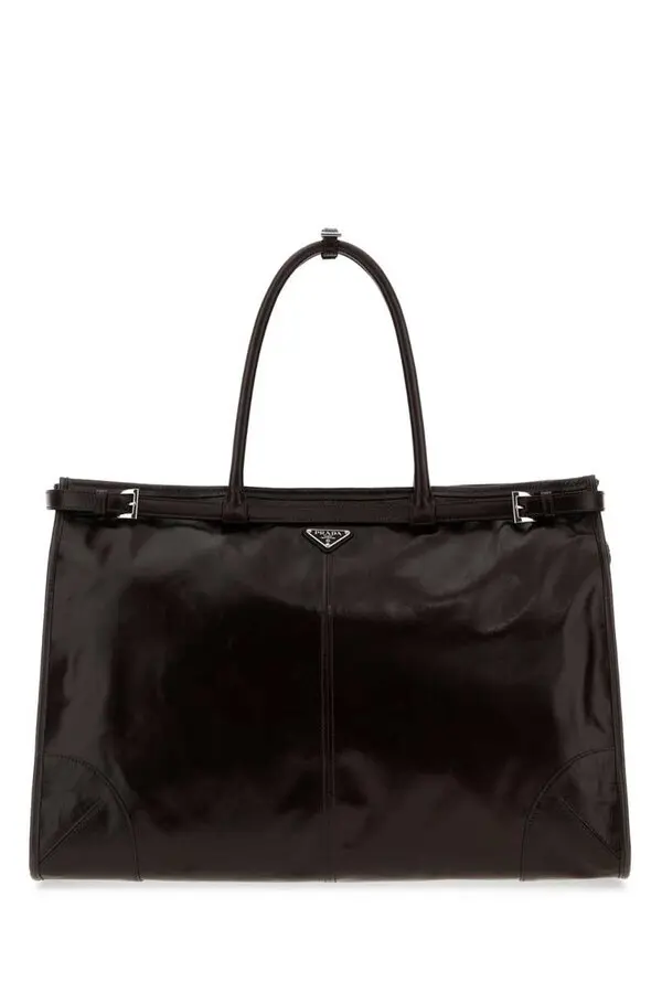 Prada Large Shopping Bag - Brown