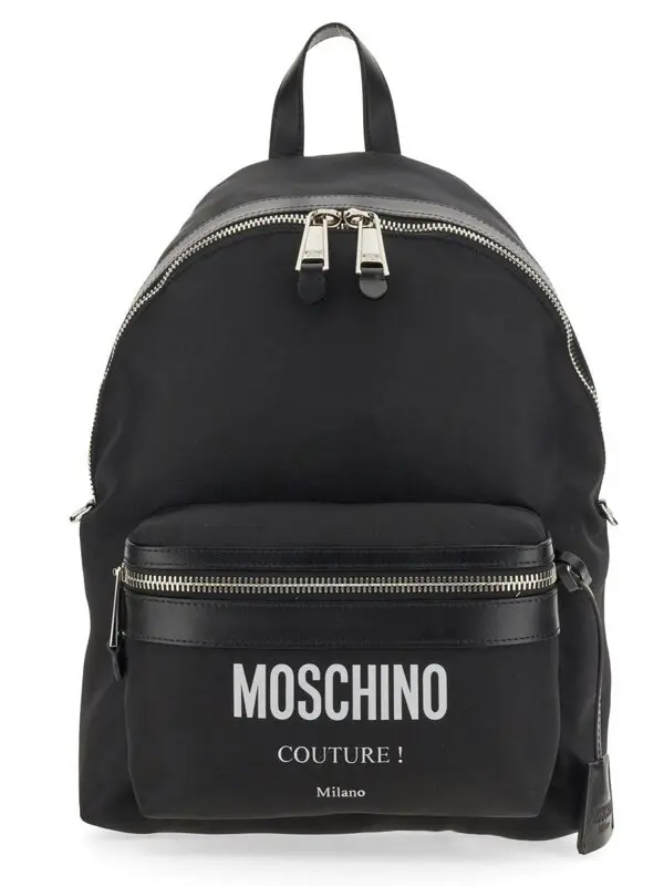 Moschino Backpack With Logo - Black