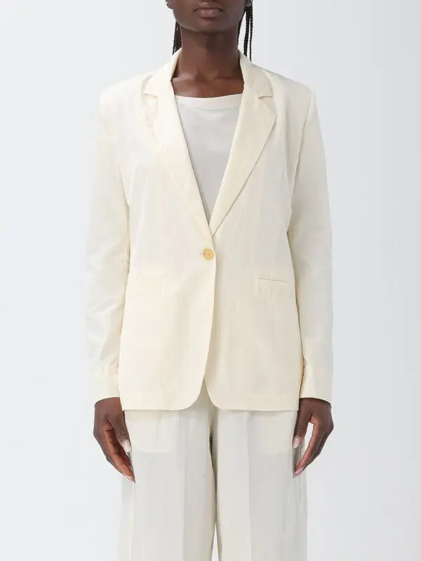 FORTE_FORTE Collared Jacket - White