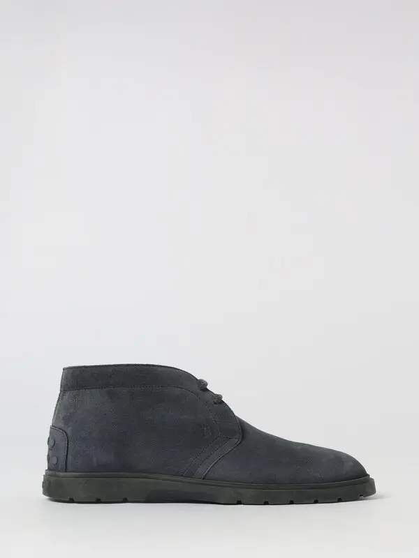 TOD'S Lace-up Suede Ankle Boots - Blue