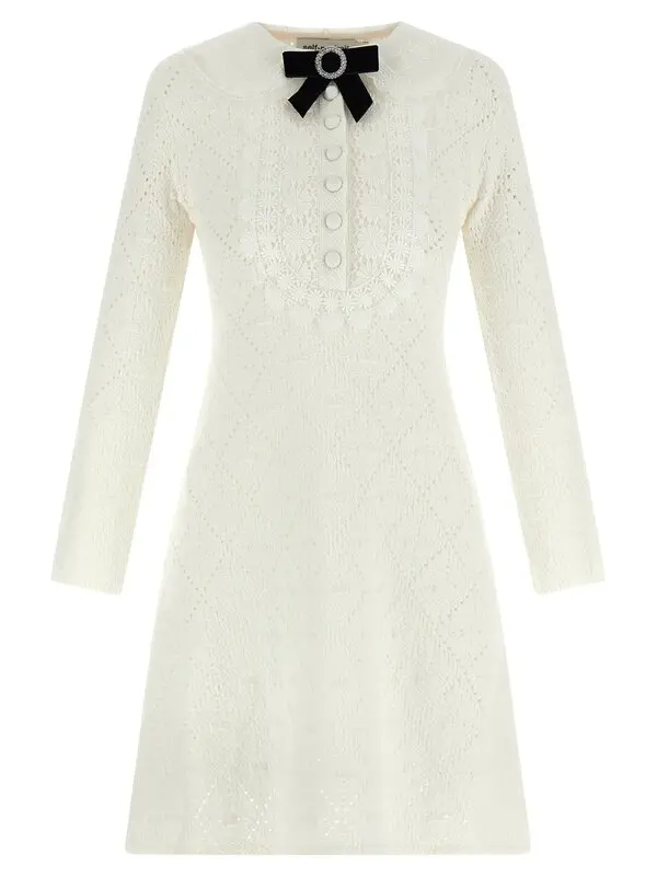SELF-PORTRAIT Lace Mini Dress - White