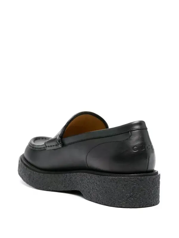 Gucci Interlocking G-plaque Loafers - Black