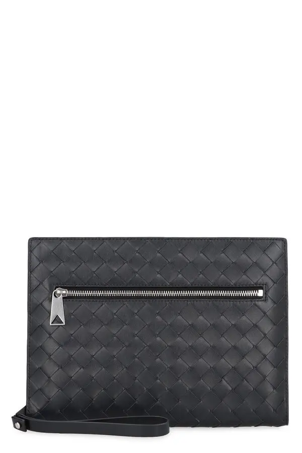 Bottega Veneta Intrecciato Vn Document Case - Black