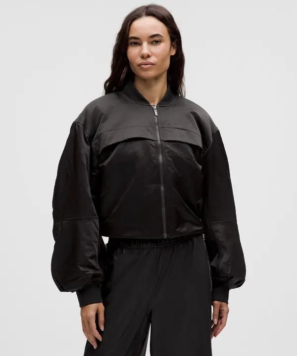 Lululemon Insulated Ruched Bomber Jacket - Black