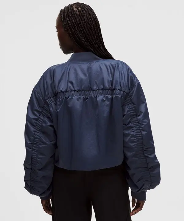 Lululemon Insulated Ruched Bomber Jacket - Night Sea