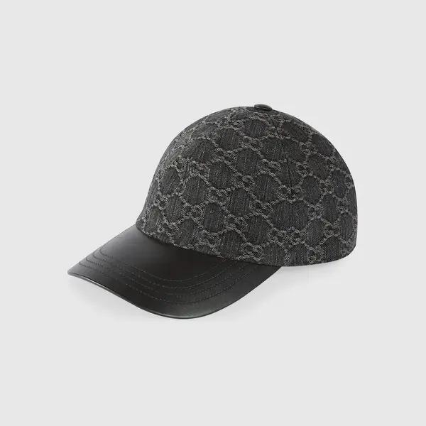 Gucci Gg Denim Baseball Hat - Black | Editorialist