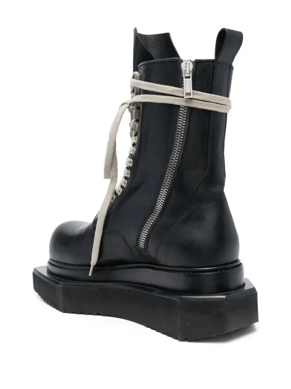 Rick Owens Turbo Cyclops 70mm Lace-Up Boots In Black - 43% Off
