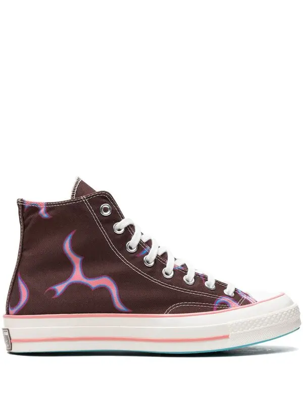 CONVERSE X Golf Le Fleur Chuck 70 Hi Flames Sneakers - Brown