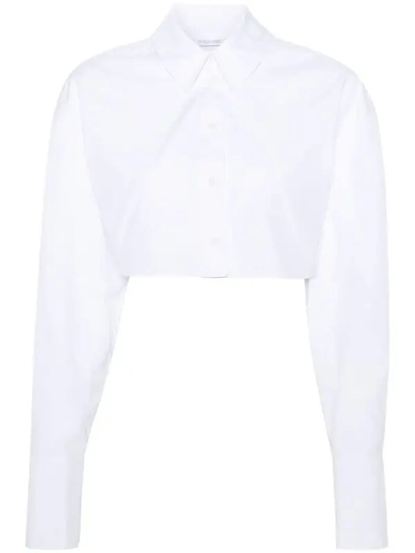Patrizia Pepe Cropped Cotton Shirt