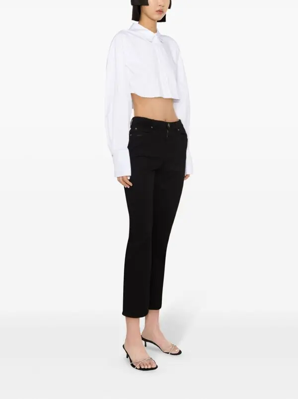 Patrizia Pepe Cropped Cotton Shirt