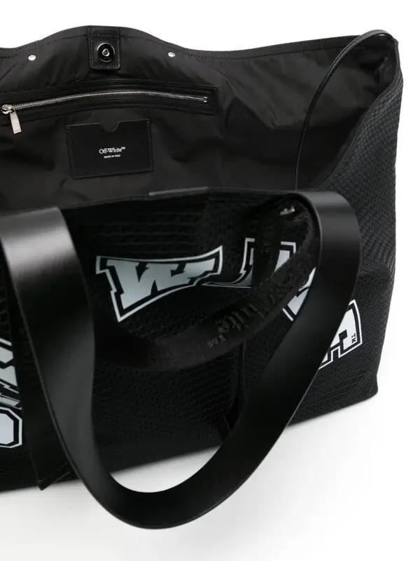Off-White Logo-print Mesh Tote Bag