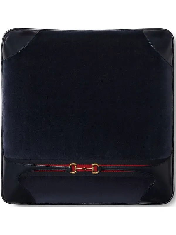 Gucci Horsebit Velvet Cushion - Blue