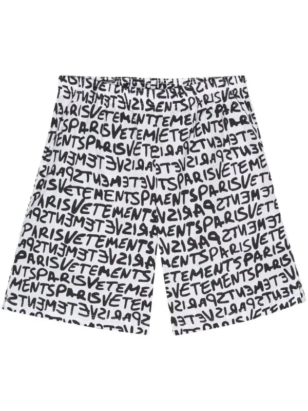 Vetements Logo-print Cotton Shorts