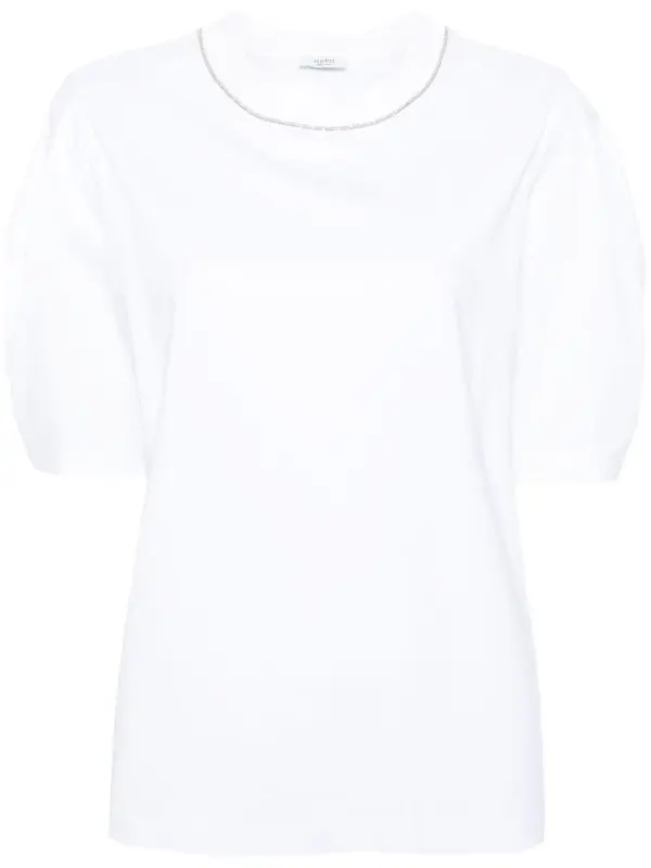 Peserico Bead-trimmed T-shirt - White