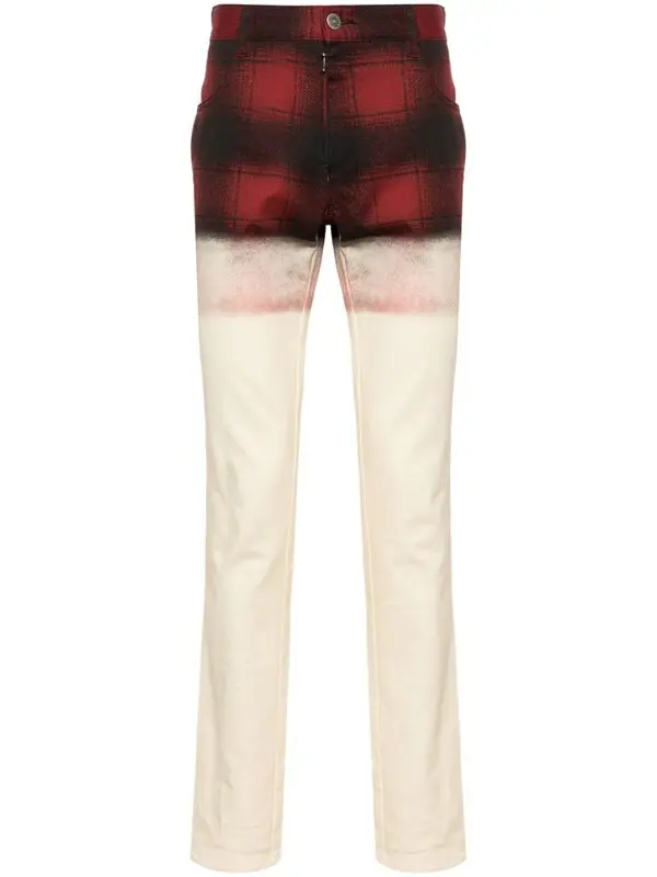 MAISON MARGIELA X Pendleton Checked Skinny Jeans - Neutrals
