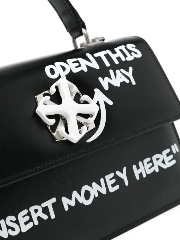 Off-White Jitney 1.4 Leather Tote - Black