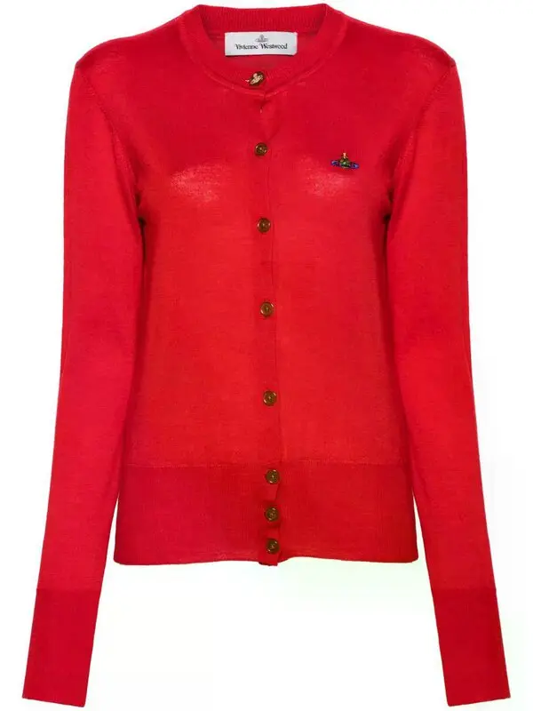 VIVIENNE WESTWOOD Fine-knit Cardigan - Red