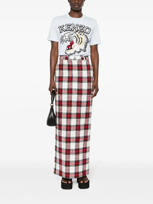 Kenzo Embroidered-logo Cotton T-shirt - Blue