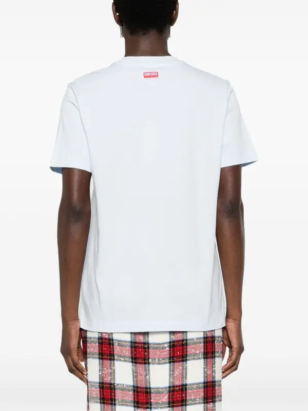 Kenzo Embroidered-logo Cotton T-shirt - Blue