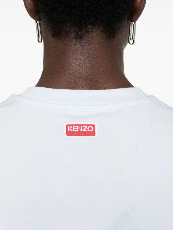 Kenzo Embroidered-logo Cotton T-shirt - Blue