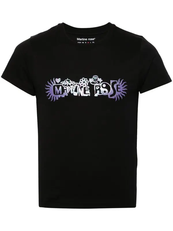Martine Rose Logo-print Cotton T-shirt - Black