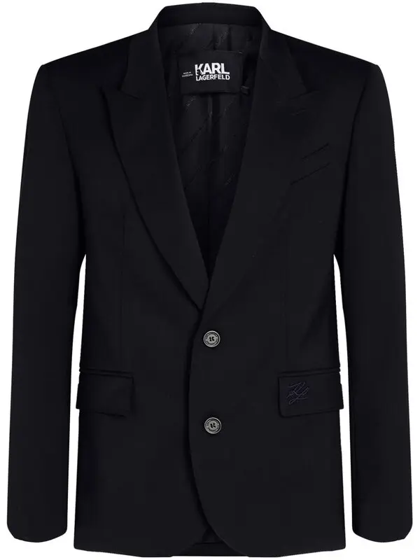 Karl Lagerfeld Peak-lapel Single-breasted Blazer