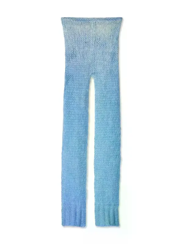 MAISON MARGIELA Knitted Scarf Beanie - Blue