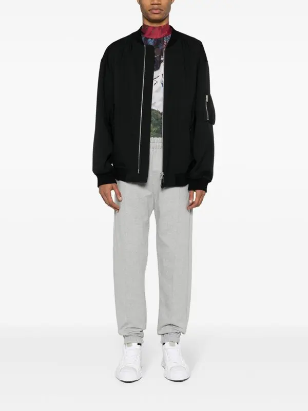 Gcds Embroidered-logo Track Pants - Grey