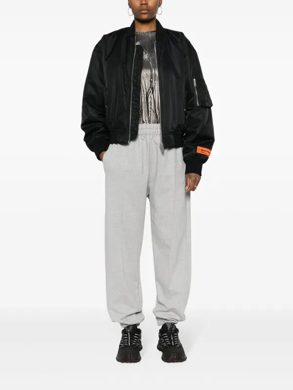 Gcds Embroidered-logo Track Pants - Grey