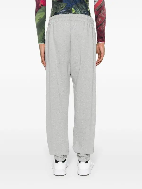 Gcds Embroidered-logo Track Pants - Grey