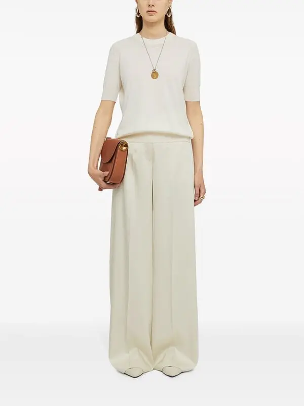 JIL SANDER Wide-leg Tailored Trousers - White