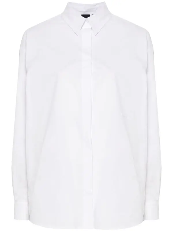 Pinko Embroidered-logo Poplin Shirt