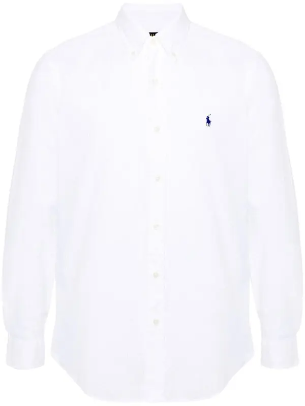 Polo Ralph Lauren Embroidered-logo Cotton Shirt - White
