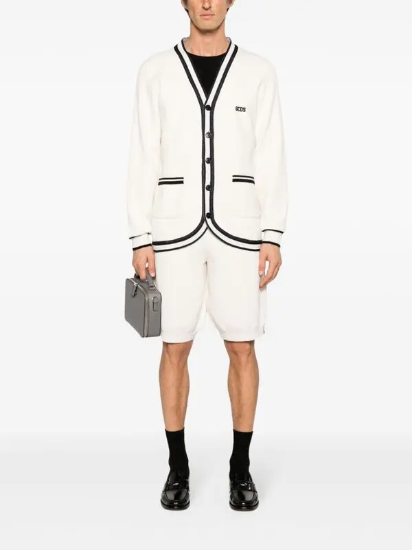 Gcds Bouclé-knit Bermuda Shorts