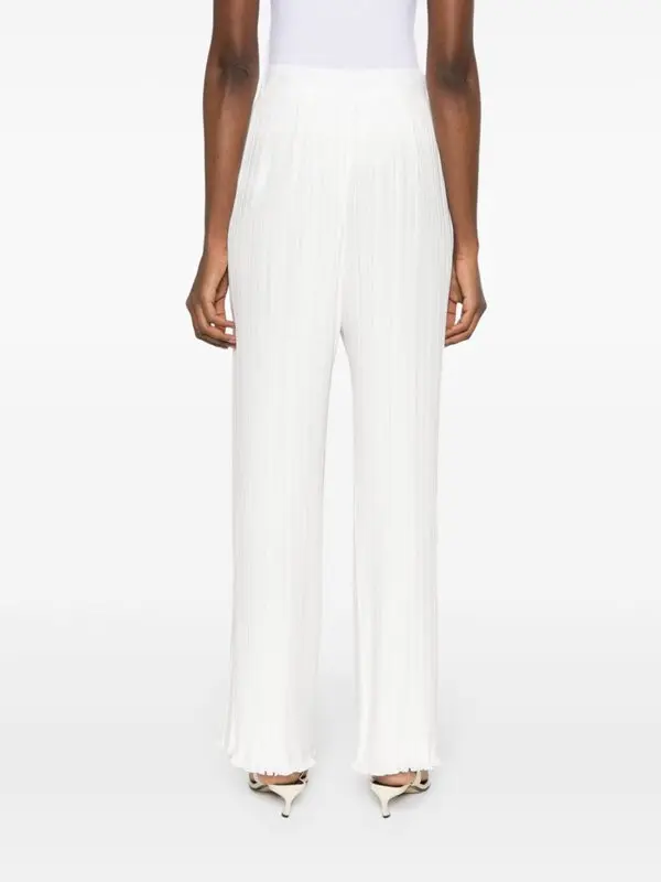LANVIN Straight-leg Pleated Trousers - White