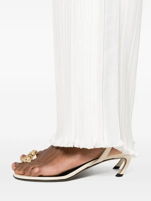 LANVIN Straight-leg Pleated Trousers - White