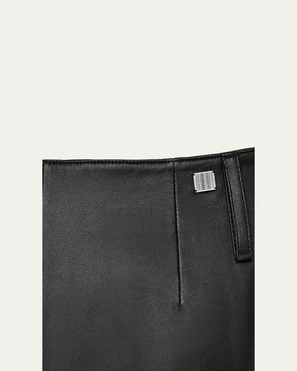 Marc Jacobs Leather Pencil Midi Skirt