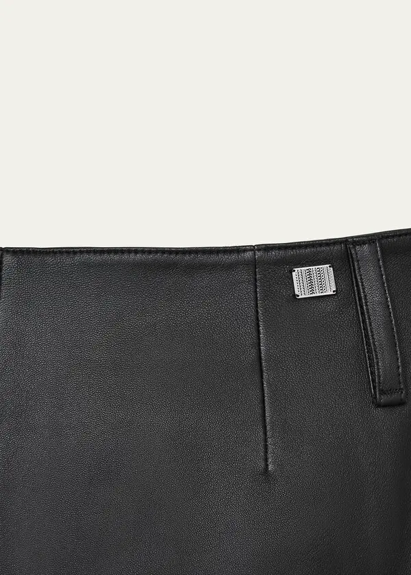 Marc Jacobs Leather Pencil Midi Skirt