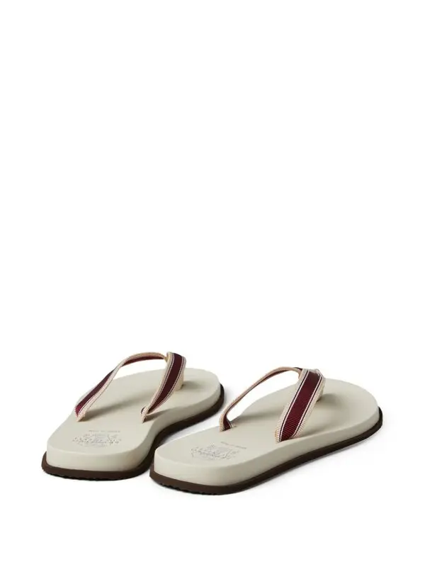 Brunello Cucinelli Stripe Detailed Flip Flops