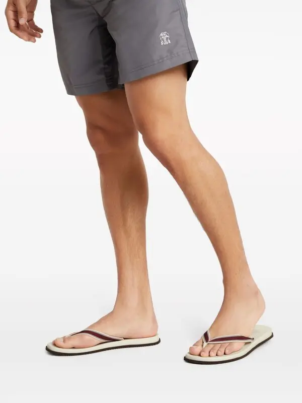 Brunello Cucinelli Stripe Detailed Flip Flops