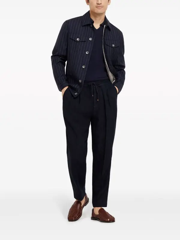 Brunello Cucinelli Striped Virgin-wool Jacket