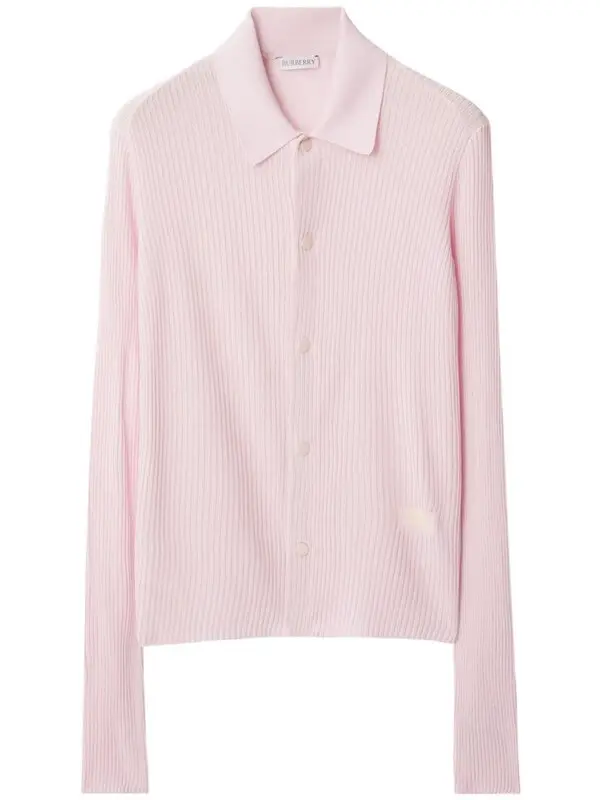 Burberry Buttoned Ribbed Cardigan