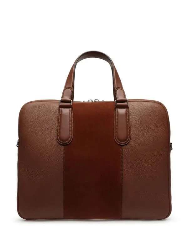 Bally Spin Leather Laptop Bag - Brown | Editorialist