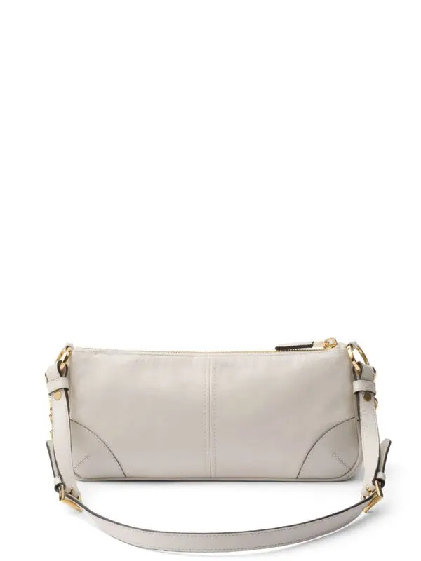 Prada Re-edition Leather Shoulder Bag - White