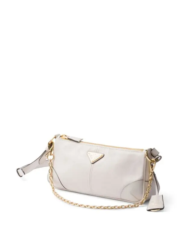 Prada Re-edition Leather Shoulder Bag - White