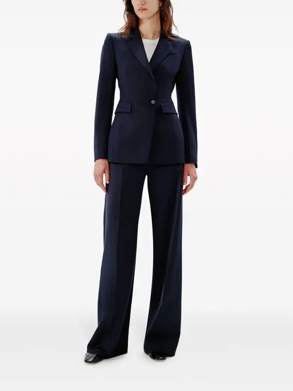 Another Tomorrow Wide-leg Tailored Trousers - Blue