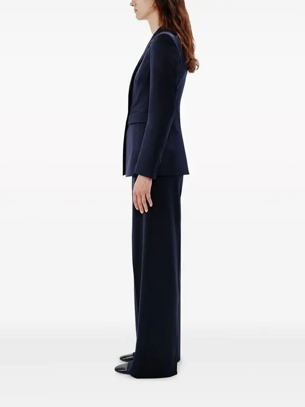 Another Tomorrow Wide-leg Tailored Trousers - Blue