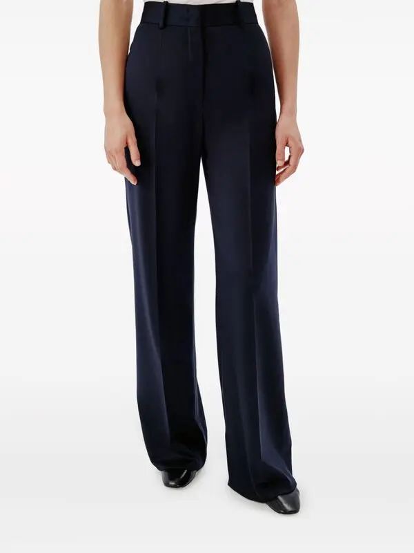 Another Tomorrow Wide-leg Tailored Trousers - Blue