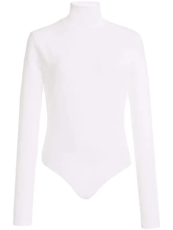 Another Tomorrow Roll-neck Long-sleeve Bodysuit - White
